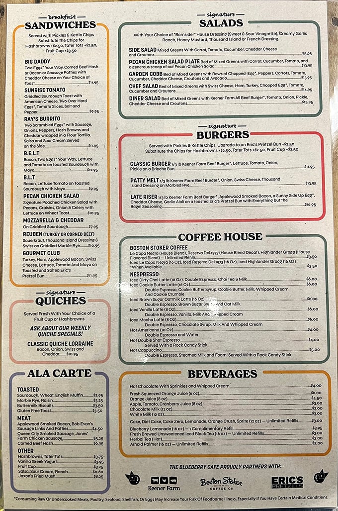 The menu reads like a love letter to morning cuisine. Choosing just one item might be the hardest decision you'll make all day.