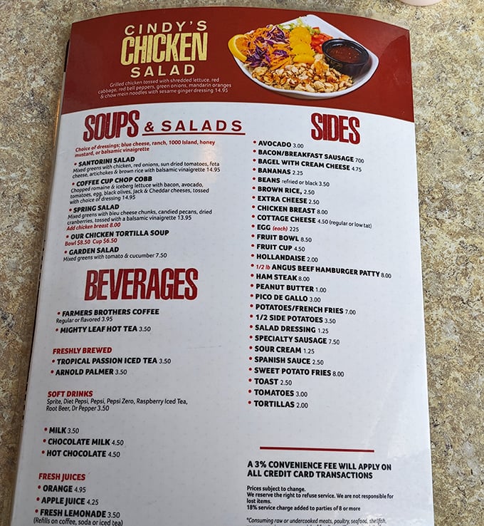 A menu that reads like a love letter to everything your cardiologist warned you about.