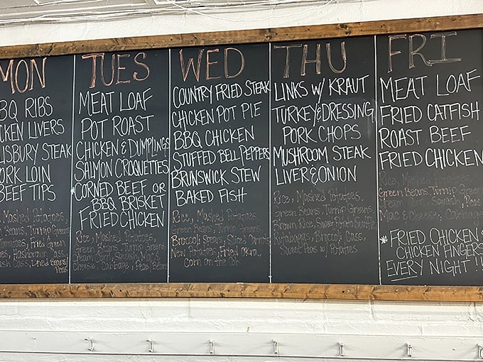 That chalkboard menu isn't just a list—it's a roadmap to happiness, with daily specials that locals plan their weeks around.