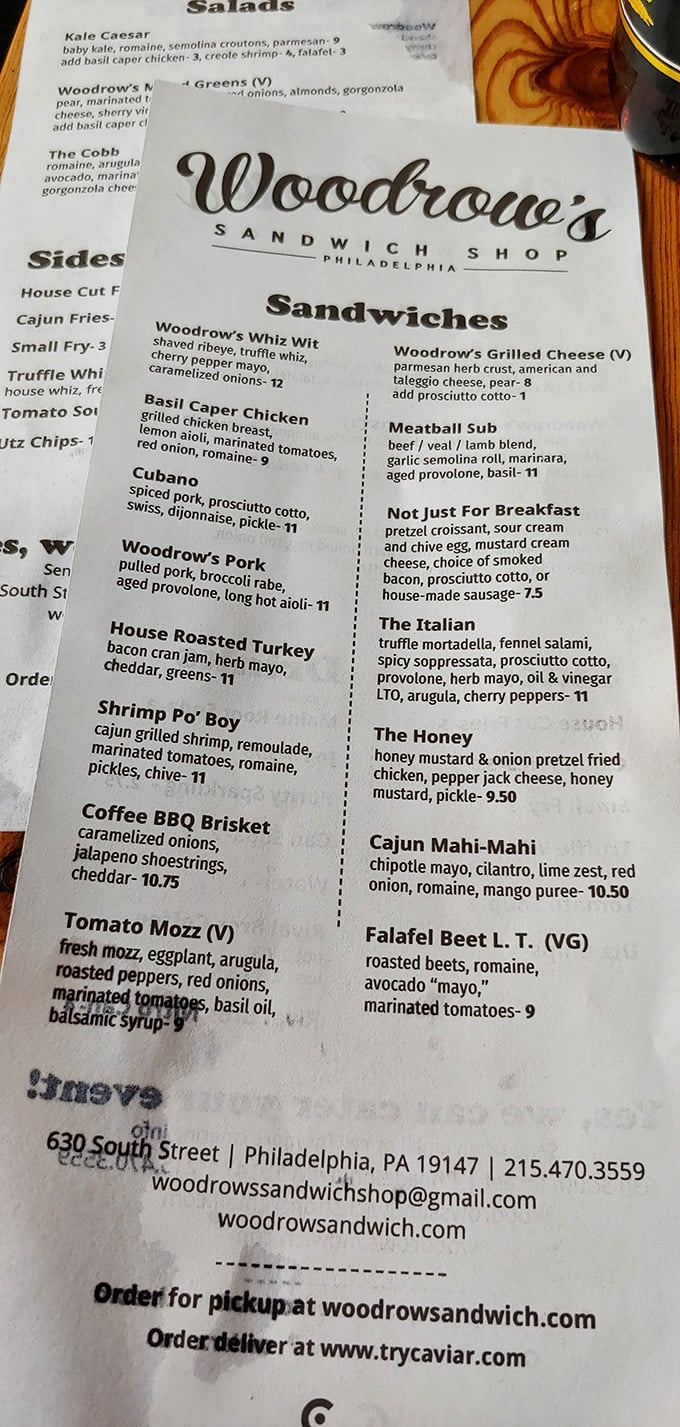 The menu reads like a love letter to lunch, with options that'll make your decision-making skills completely useless.