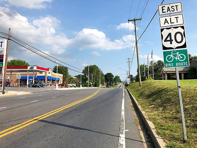Even the road signs in Boonsboro have personality. Alt-40 isn't the alternative lifestyle route—it's the scenic one!
