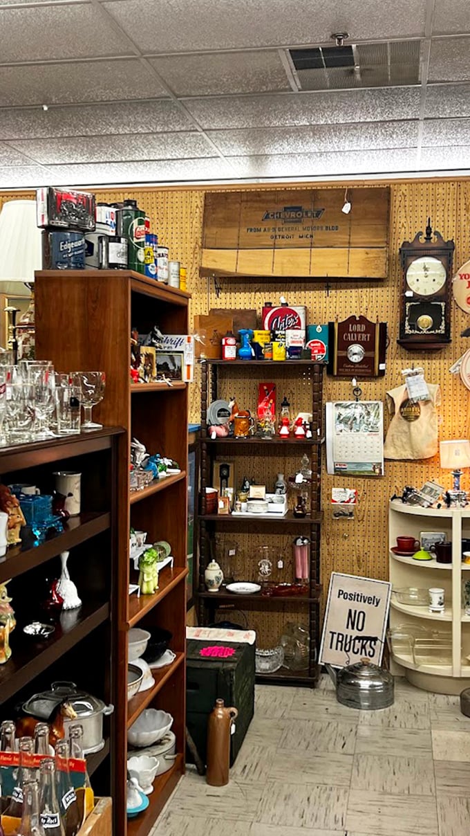This isn't just a shelf of vintage glassware—it's a time capsule of American drinking habits, from proper highballs to that weird phase when everyone had a Tom Collins set.