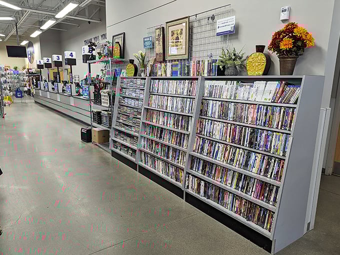 The media section rivals extinct video stores of yesteryear, offering forgotten films and nostalgic binges for less than a streaming subscription.