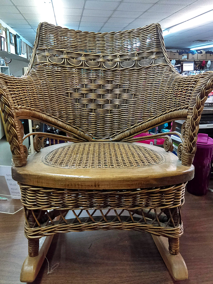 This wicker throne isn't just a chair—it's someone's future reading nook. Imagine the stories it could tell... and the ones you'll create in it.