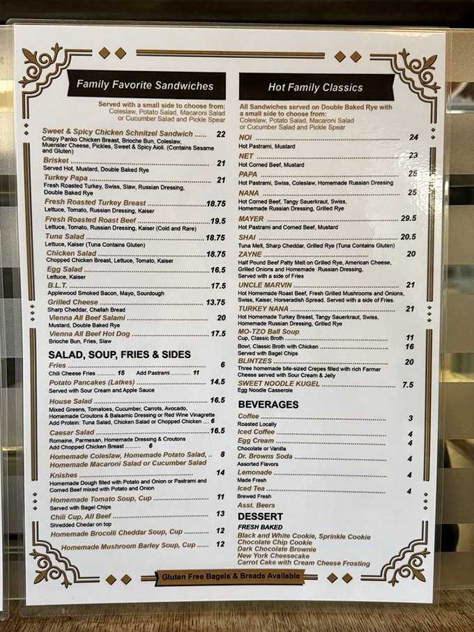 A menu that reads like a Jewish grandmother's greatest hits album, with some surprising chart-toppers thrown in.