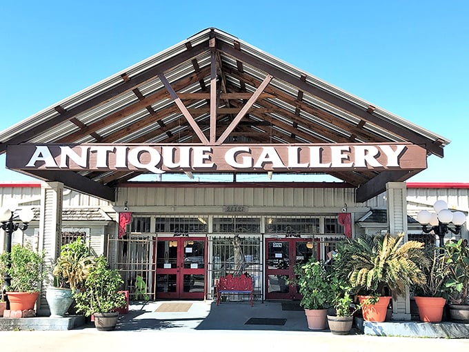 Spring's Antique Gallery entrance looks like where Indiana Jones would shop on weekends - adventure awaits!