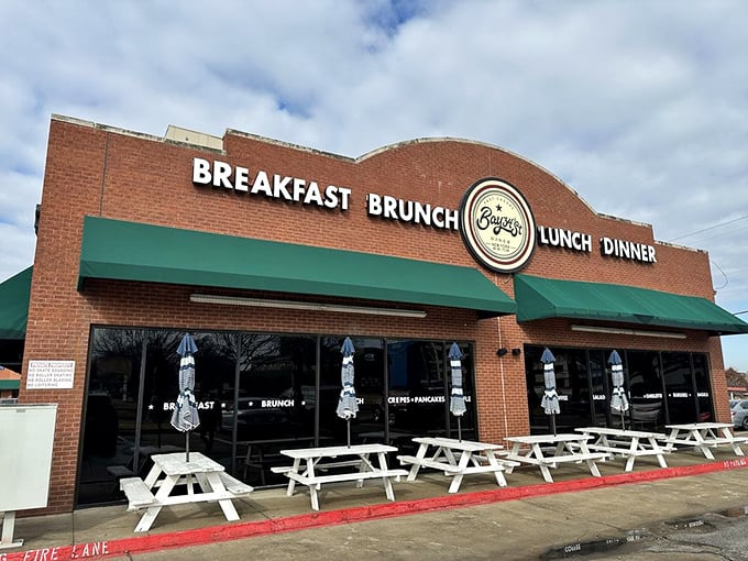 Bay34th Street Diner's modern brick and glass design proves that great breakfast spots can look good and taste even better.