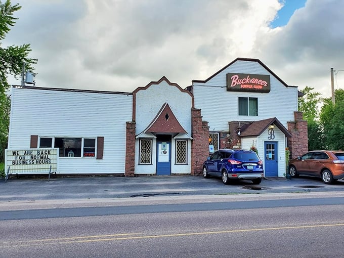 Don't judge this book by its cover—behind that humble facade lies some of Wisconsin's most spectacular steakhouse magic.