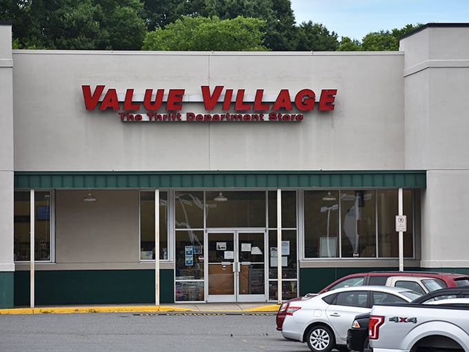 Value Village's welcoming entrance is like the wardrobe to Narnia – except instead of talking lions, you'll find talking deals!