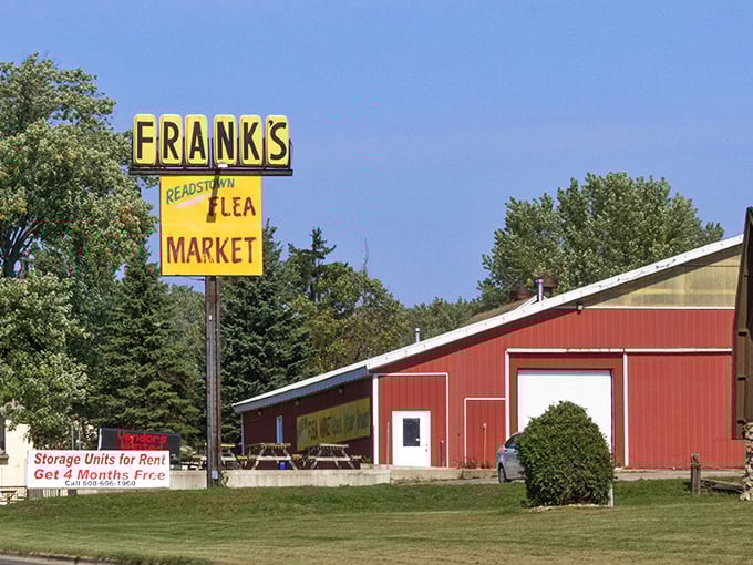 Frank's famous red barn—where "crazy" perfectly describes both the deals and the delightfully eclectic mix of treasures inside.
