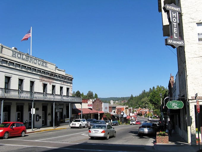 Grass Valley's sloping main street feels like walking through a Western movie set—just without the shootouts!