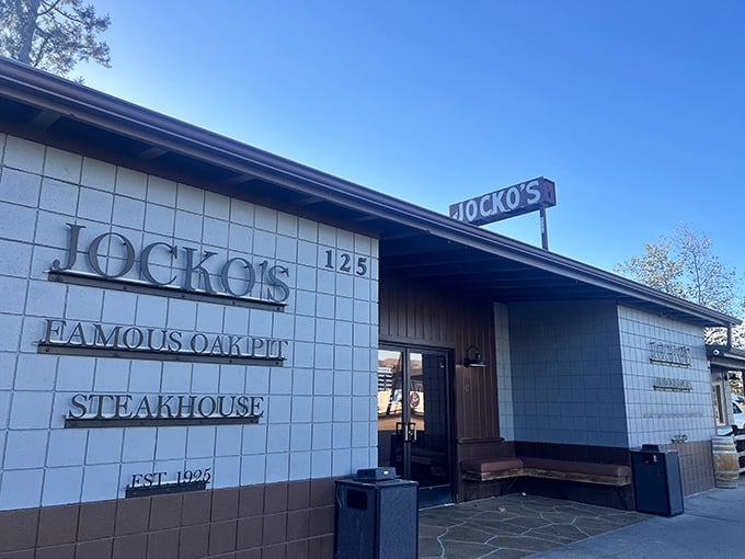 Jocko's unassuming exterior hides a temple of oak-fired perfection. Never judge a steakhouse by its tiles!