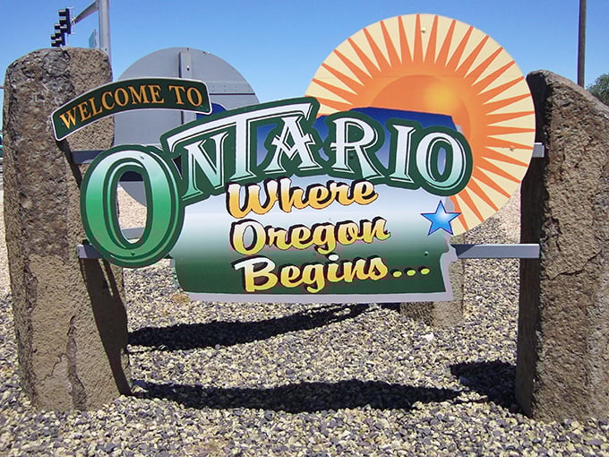 Ontario's welcome sign promises new beginnings, and honestly, who couldn't use a fresh start these days?