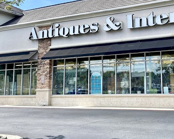 Queen of Hearts Antiques displays its wares with the elegance of a fine jewelry store showcasing precious gems.