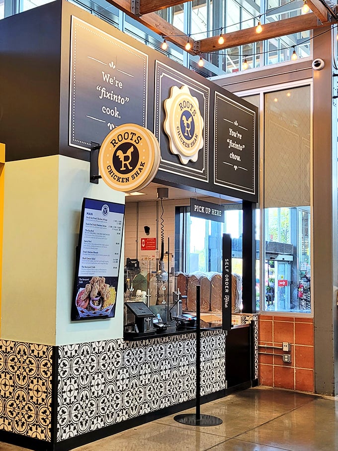 Roots Chicken Shak: "Fixin'to cook" isn't just cute signage—it's the battle cry of duck fat fried chicken revolutionaries.