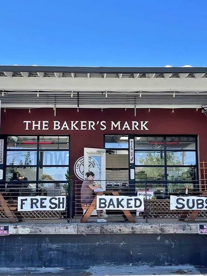 The Baker's Mark's modern storefront promises fresh-baked goodness that'll make your taste buds sing with joy.
