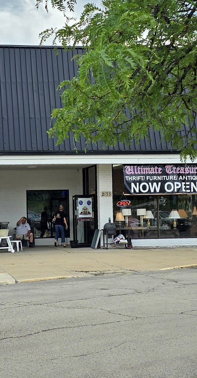 Ultimate Treasures lives up to its name with furniture spilling onto sidewalks like an outdoor antique show.