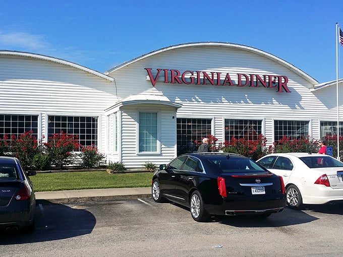 The Virginia Diner stands proud in white, like the culinary equivalent of a Southern colonel ready to serve.