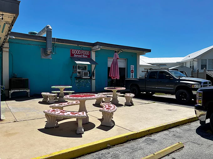 A turquoise oasis in the Everglades where "pizza and pythons" somehow makes perfect Florida sense.