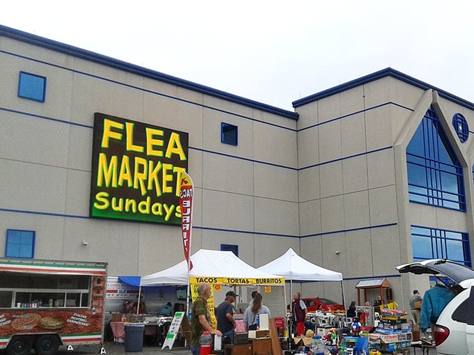 Sunday funday gets serious when the bright yellow "Flea Market" sign promises endless discoveries at Wolff's in Rosemont.