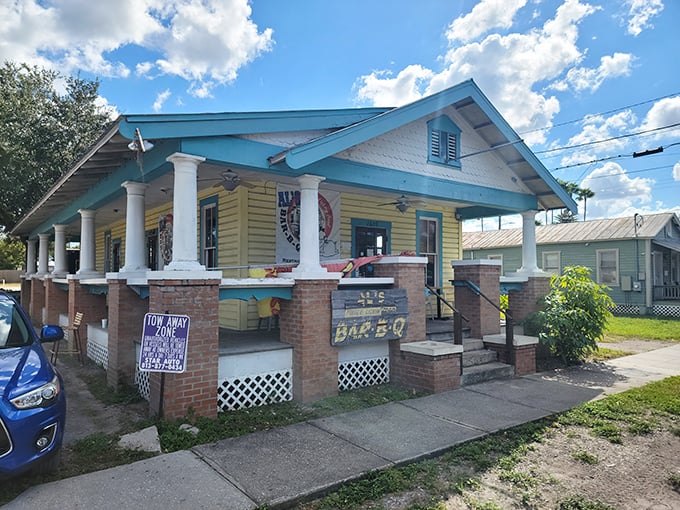 When a BBQ joint looks this welcoming from the outside, you know the food inside matches that warm invitation.