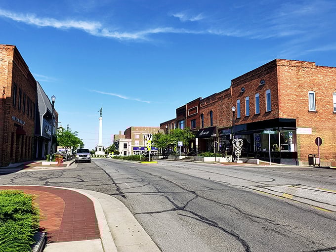 This brick beauty stands tall like your uncle who still wears his Sunday best to the diner.