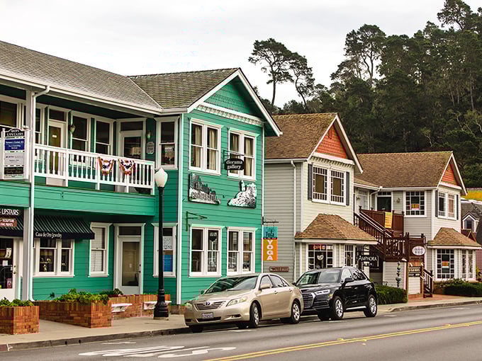 Colorful cottages and art galleries line the winding streets of this artistic seaside village.