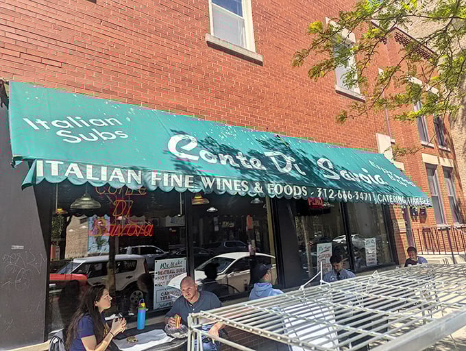 Under that green canopy lies sandwich nirvana – no passport to Italy needed.