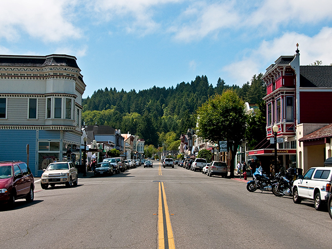 This little slice of Ferndale feels like someone preserved a Victorian village just for your Sunday drive pleasure.