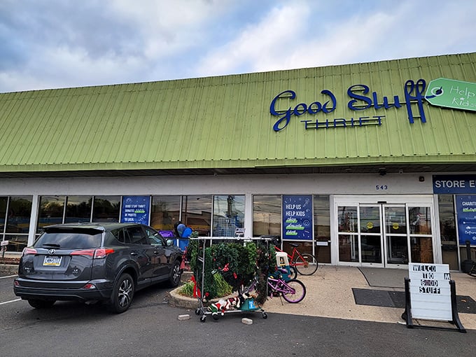 Outside Good Stuff Thrift, yesterday's bicycles await their second act with new riders. The circle of life, thrift store edition!
