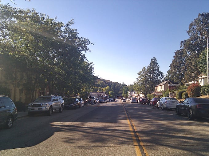 Julian's main street looks like Disney's Imagineers designed the perfect mountain village experience.