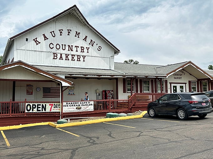 That welcoming porch practically whispers "come sit a spell" while fresh pies cool on windowsills inside.