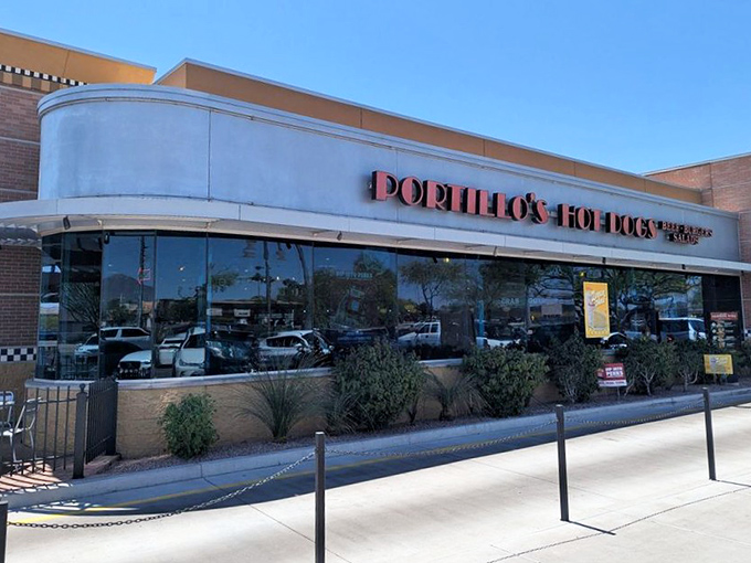 Clean lines and big windows create the perfect stage for some seriously impressive culinary theater inside.