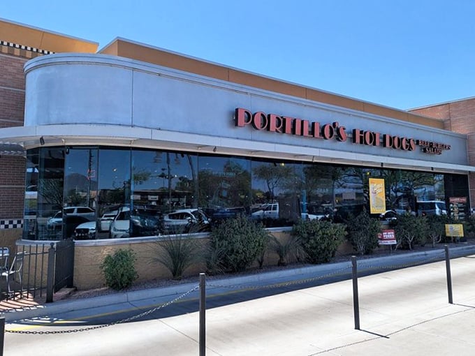 Clean lines and big windows create the perfect stage for some seriously impressive culinary theater inside.