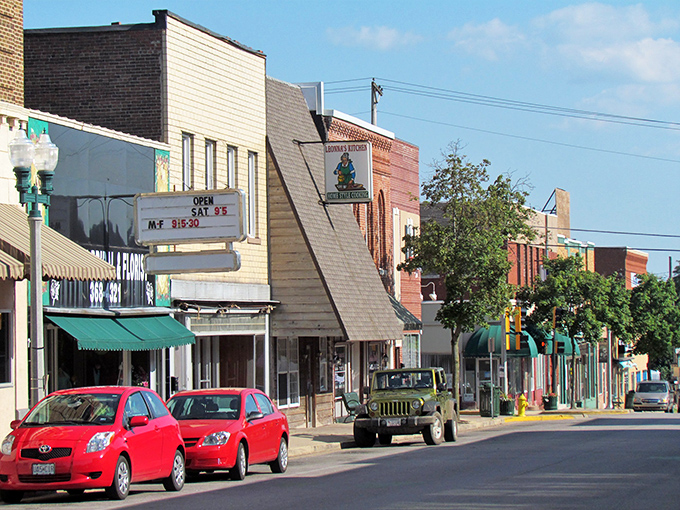 This colorful downtown mural brightens the day like finding an extra twenty in your winter coat pocket.