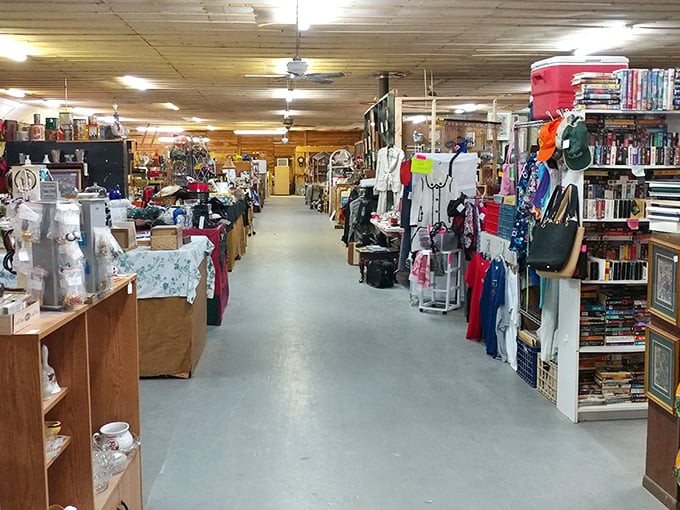 Inside this unassuming structure, aisles of possibility await treasure hunters. Marie Kondo would have a panic attack—everything here sparks joy!