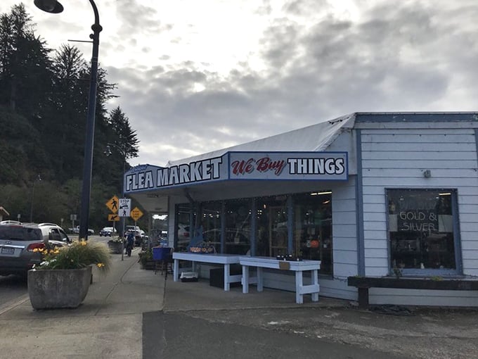 "We Buy Things" – three words that promise endless possibilities and maybe your next favorite treasure hiding inside.