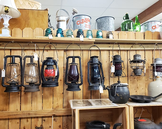 These lanterns once lit the way before electricity took over. Practical history that still casts a warm glow.