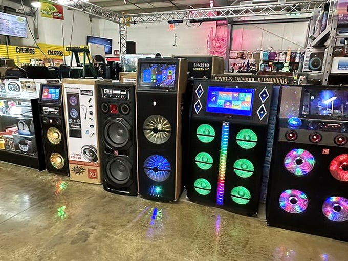 These aren't your father's boomboxes—though he'd probably love one. Modern audio equipment with old-school flair lights up this corner of the market.