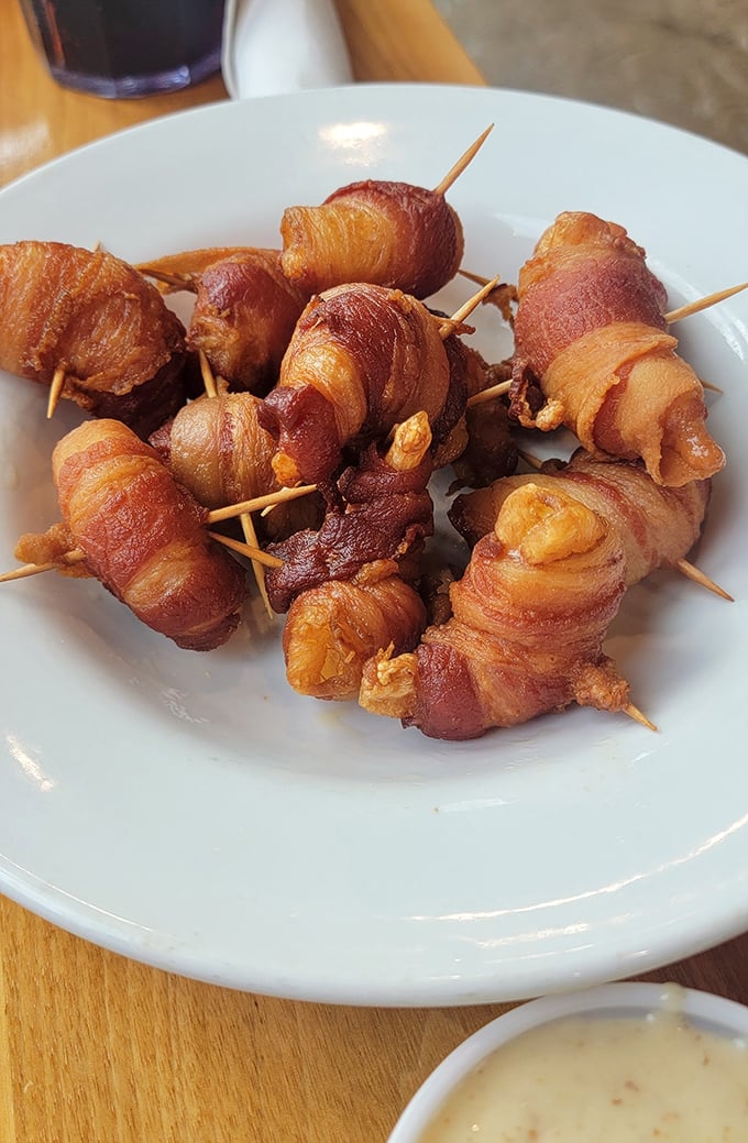 These aren't just bacon-wrapped shrimp—they're little flavor bombs where smoky bacon embraces plump shrimp in a relationship that was clearly meant to be.