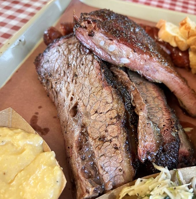 Behold the holy grail of Texas barbecue – brisket so tender it practically melts.