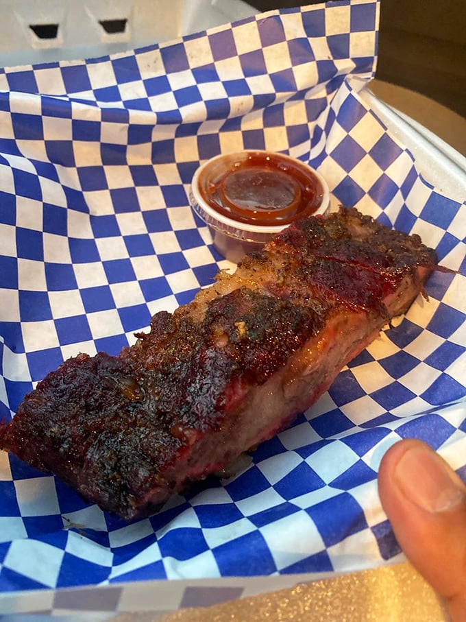 This beef rib isn't just dinner, it's a primal experience—the kind that makes you wonder why we ever bothered inventing utensils in the first place.