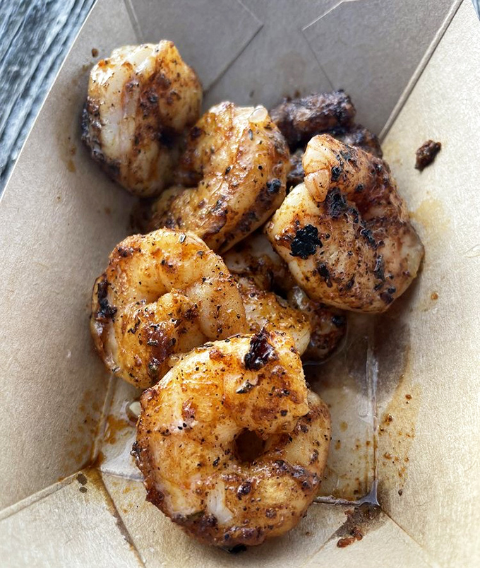 These blackened shrimp aren't just cooked – they've been introduced to heat and decided to start a relationship.