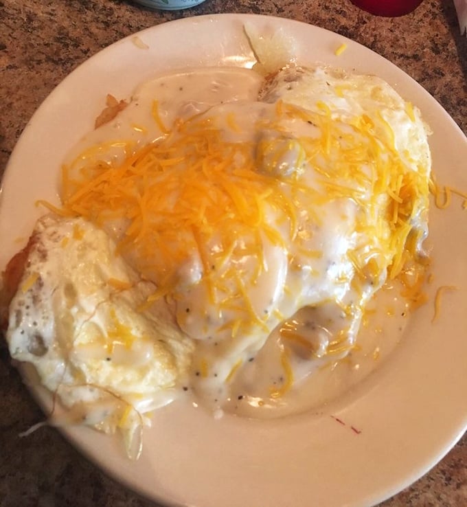 Cheese blankets eggs like a warm Ohio morning, promising that whatever awaits you today, at least breakfast was perfect.