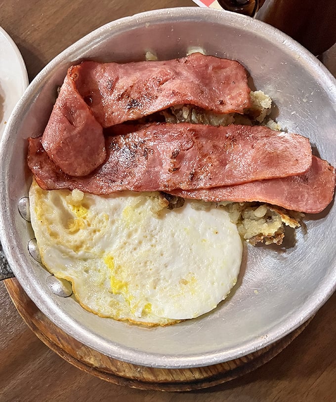 This isn't just ham—it's a hickory-smoked masterpiece that makes you question every other breakfast meat you've ever encountered. Life-changing? Possibly.