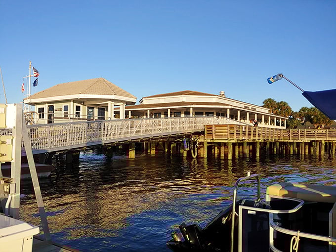 Waterfront dining doesn't get more authentic than this—where your seafood arrives with a side of pelican-watching and gentle waves as background music.