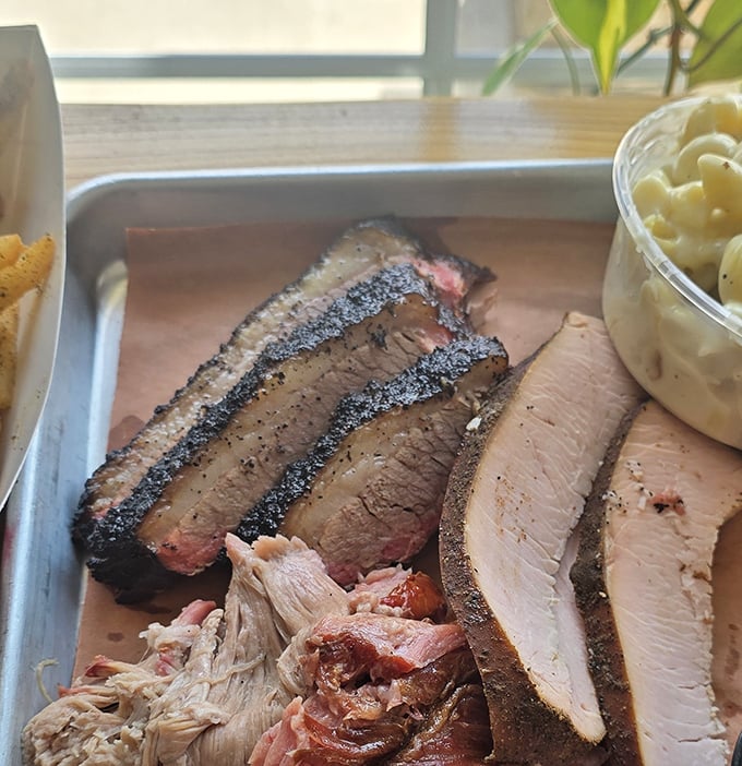 That perfect smoke ring tells the whole story – hours of patient smoking transformed into pure brisket bliss.