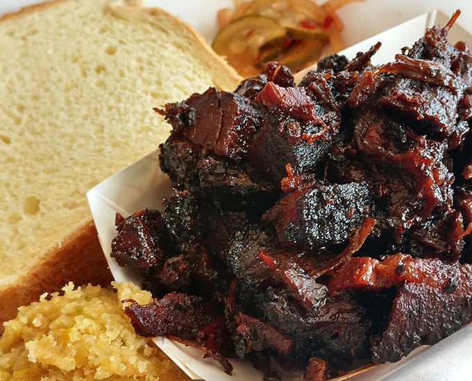 Burnt ends – those twice-smoked brisket nuggets that make grown adults consider hiding in the corner so they don't have to share.