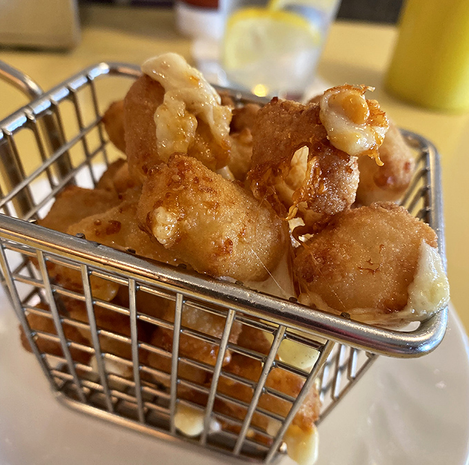 Golden-fried perfection! These cheese curds achieve that mythical balance between crispy exterior and melty, squeaky interior that Wisconsinites dream about.