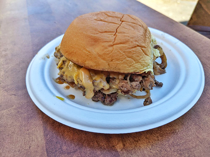 This isn't just a cheeseburger—it's the moment you realize all other burgers have been lying to you your entire life.